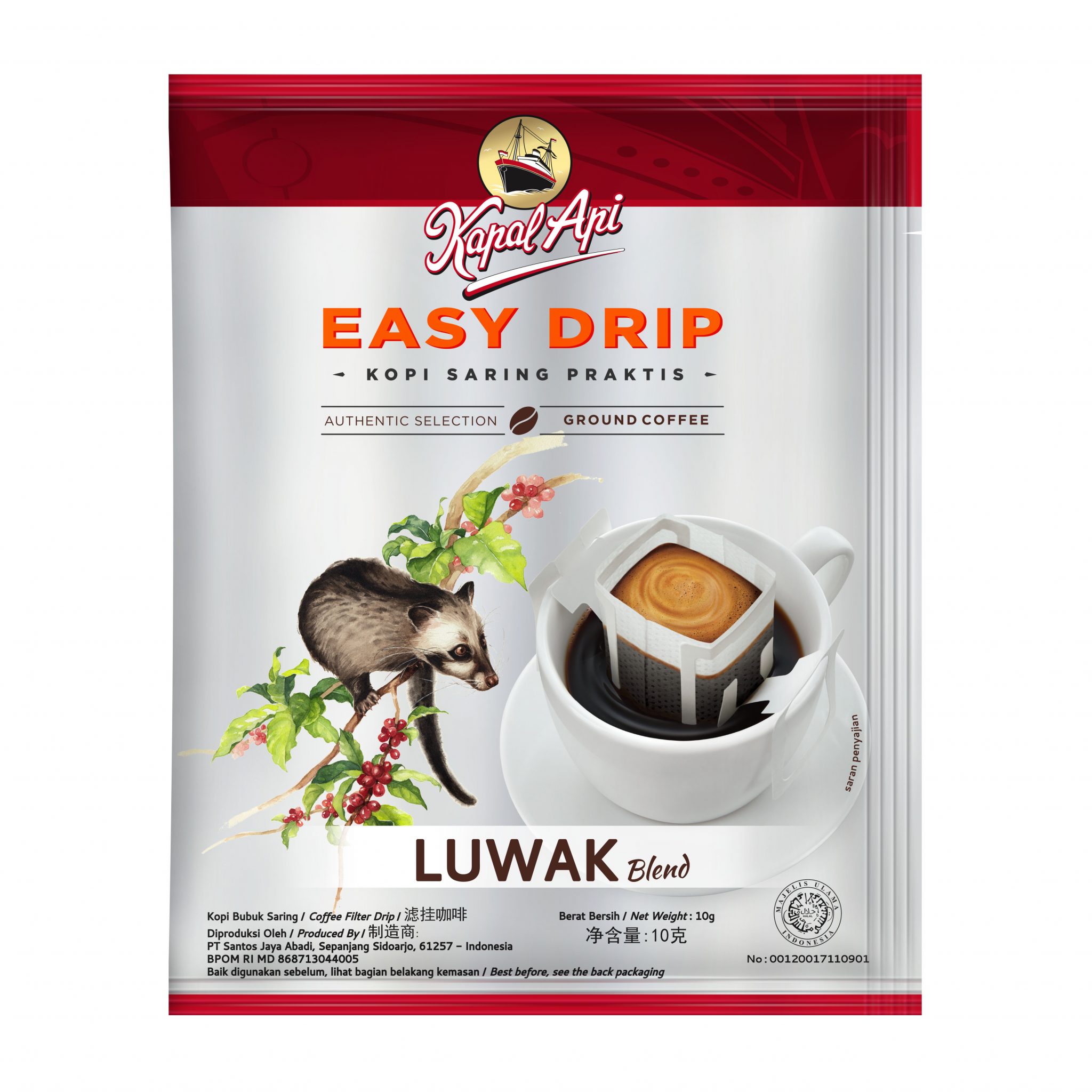 KAPAL API LUWAK DRIP 5S x 10G - DRIP BAG KAPAL API - UbruKopi