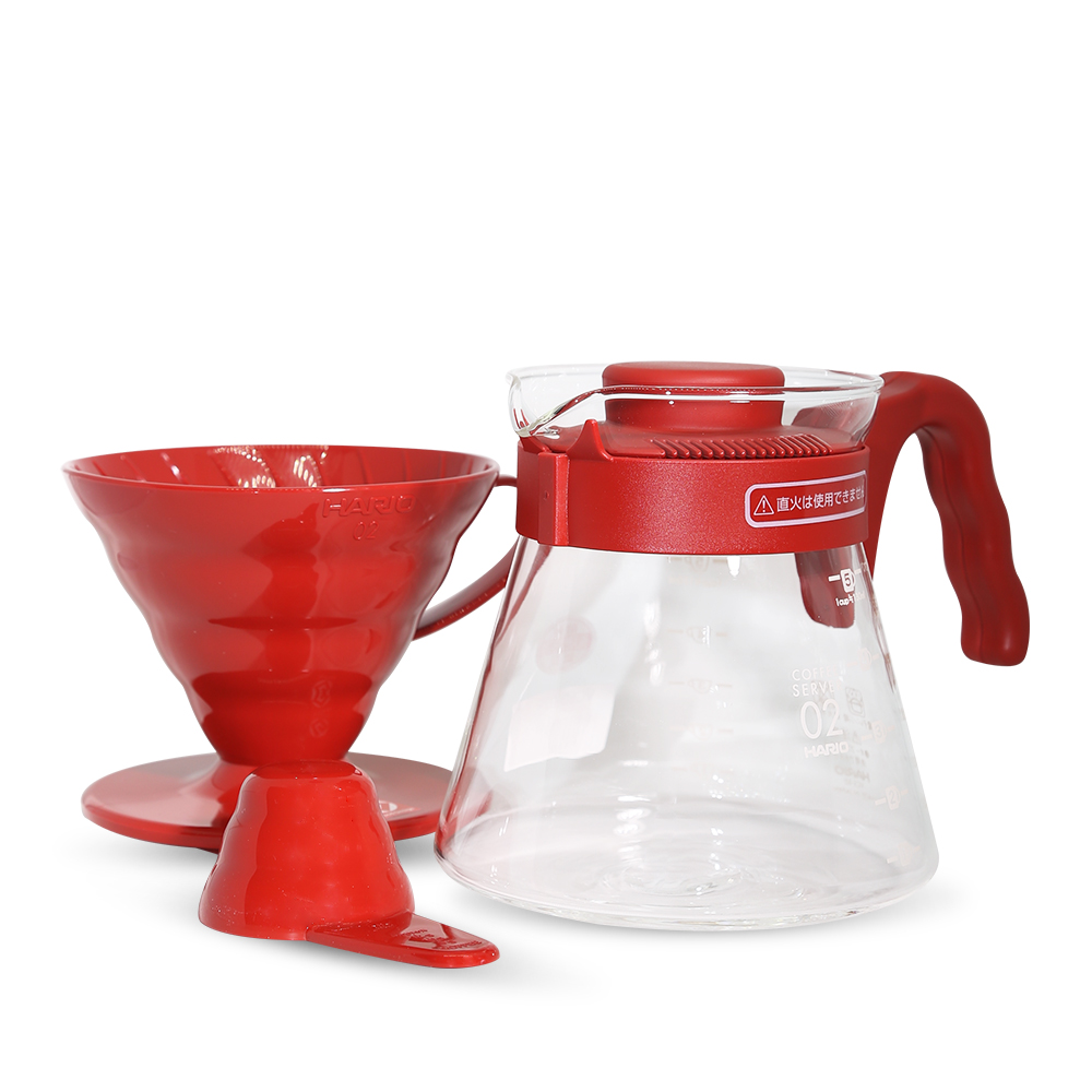 HARIO V60 POUR OVER KIT RED - UbruKopi