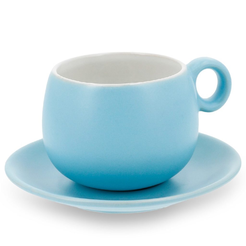LUMOSH CAPPUCCINO MUG BLUE DOFF - UbruKopi